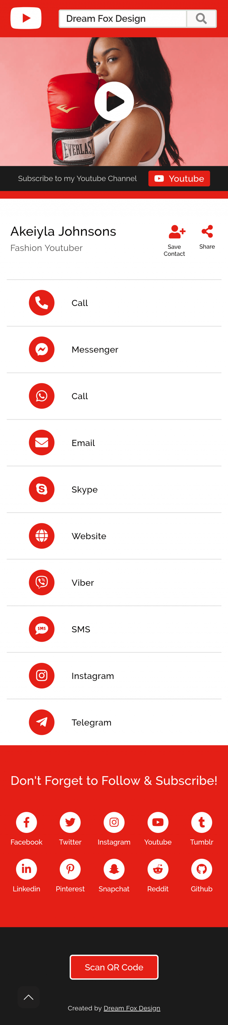 Try Out Our Digital Name Cards! | Dream Fox Design
